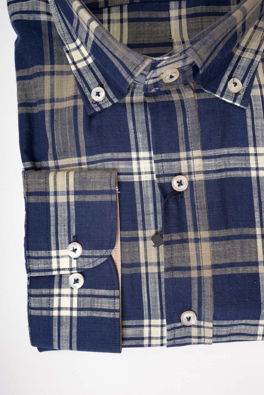 ΠΟΥΚΑΜΙΣΟ MONTE ΒΑΜΒΑΚΕΡΟ ΚΑΡΩ BUTTON DOWN | Kingsize Soufleris