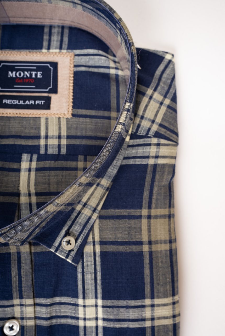 ΠΟΥΚΑΜΙΣΟ MONTE ΒΑΜΒΑΚΕΡΟ ΚΑΡΩ BUTTON DOWN | Kingsize Soufleris