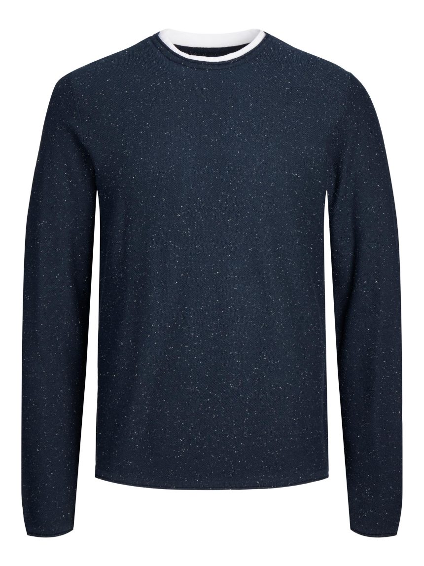 ΠΟΥΛΟΒΕΡ JACK & JONES ΒΑΜΒΑΚΕΡΟ ΠΛΕΚΤΟ ΜΕ ΛΑΙΜΟΚΟΨΗ 'ΚΟΥΡΕΛΟΥ ...